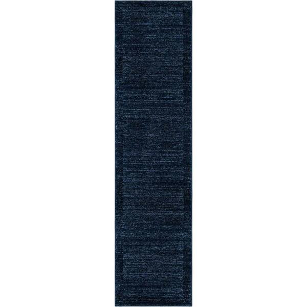 Unique Loom Del Mar Abigail Navy Blue 2 ft. x 8 ft. Area Rug 3169554 ...