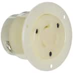 Leviton 20 Amp 277-Volt Locking Grounding Connector, Black/White-2333 ...