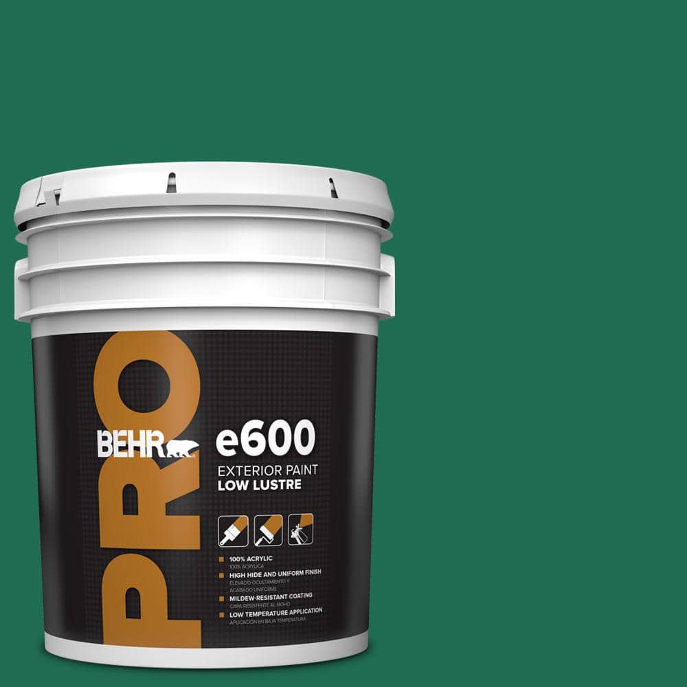 BEHR PRO 5 gal. #P430-7 Sparkling Emerald Low Luster Exterior Paint PR62305 - The Home Depot