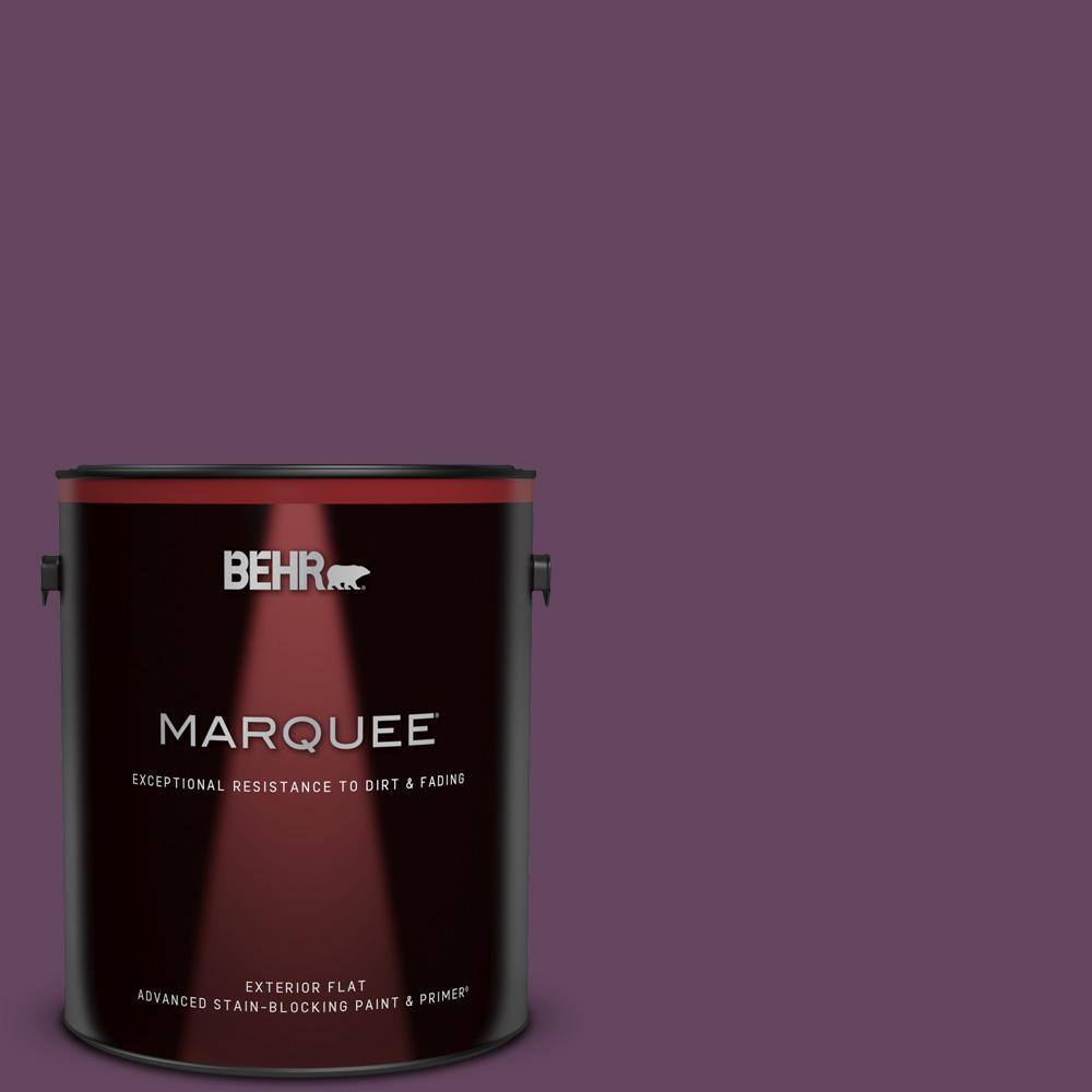 BEHR MARQUEE 1 gal. #MQ5-35 Plum Rich Flat Exterior Paint & Primer ...
