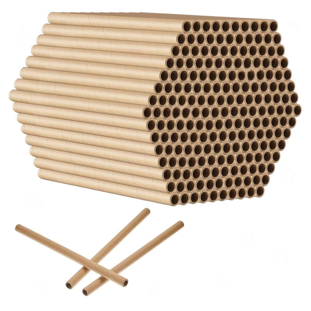 KIWDZFU 1000-Pieces Mason Beehive Tubes 6 in. Long Cardboard Beehive ...