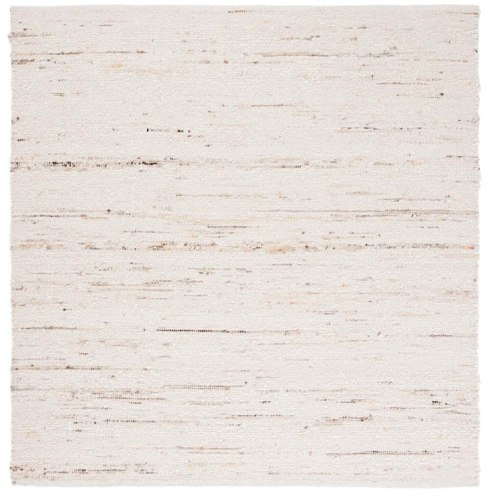 SAFAVIEH Natura Ivory/Light Gray 6 ft. x 6 ft. Solid Color Square Area ...