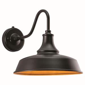 VAXCEL Dorado 1-Light Dusk to Dawn Green White Farmhouse Barn Dome ...