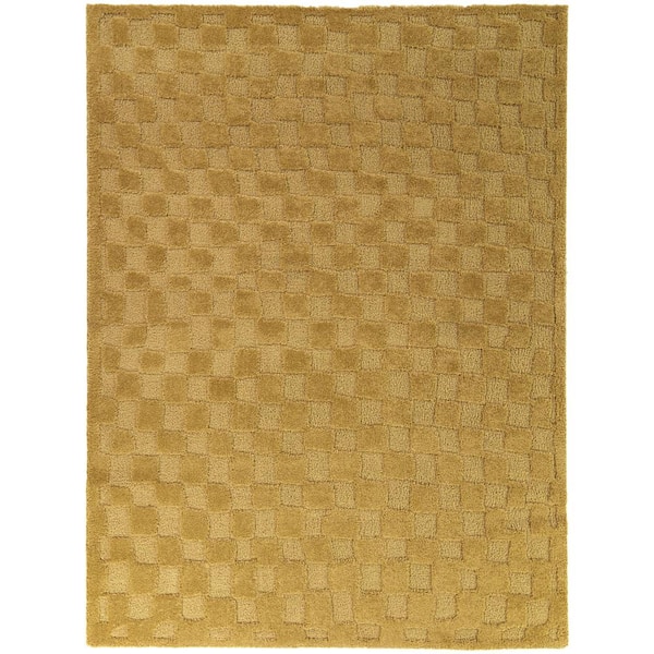 BALTA Bingham Gold 5 ft. x 7 ft. Checkered Area Rug 3124835 - The Home ...