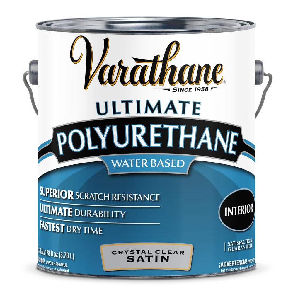 Varathane 1 Gal. Clear Satin Water-Based Interior Polyurethane 200231 ...