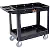 VEVOR 2-Shelf Utility Service Cart 550 lbs. Plastic Rolling Utility ...