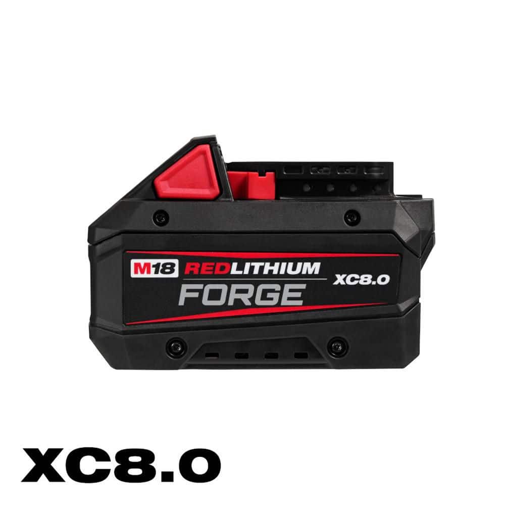 Milwaukee M18 18V Lithium-Ion REDLITHIUM FORGE XC 8.0 Ah Battery Pack ...