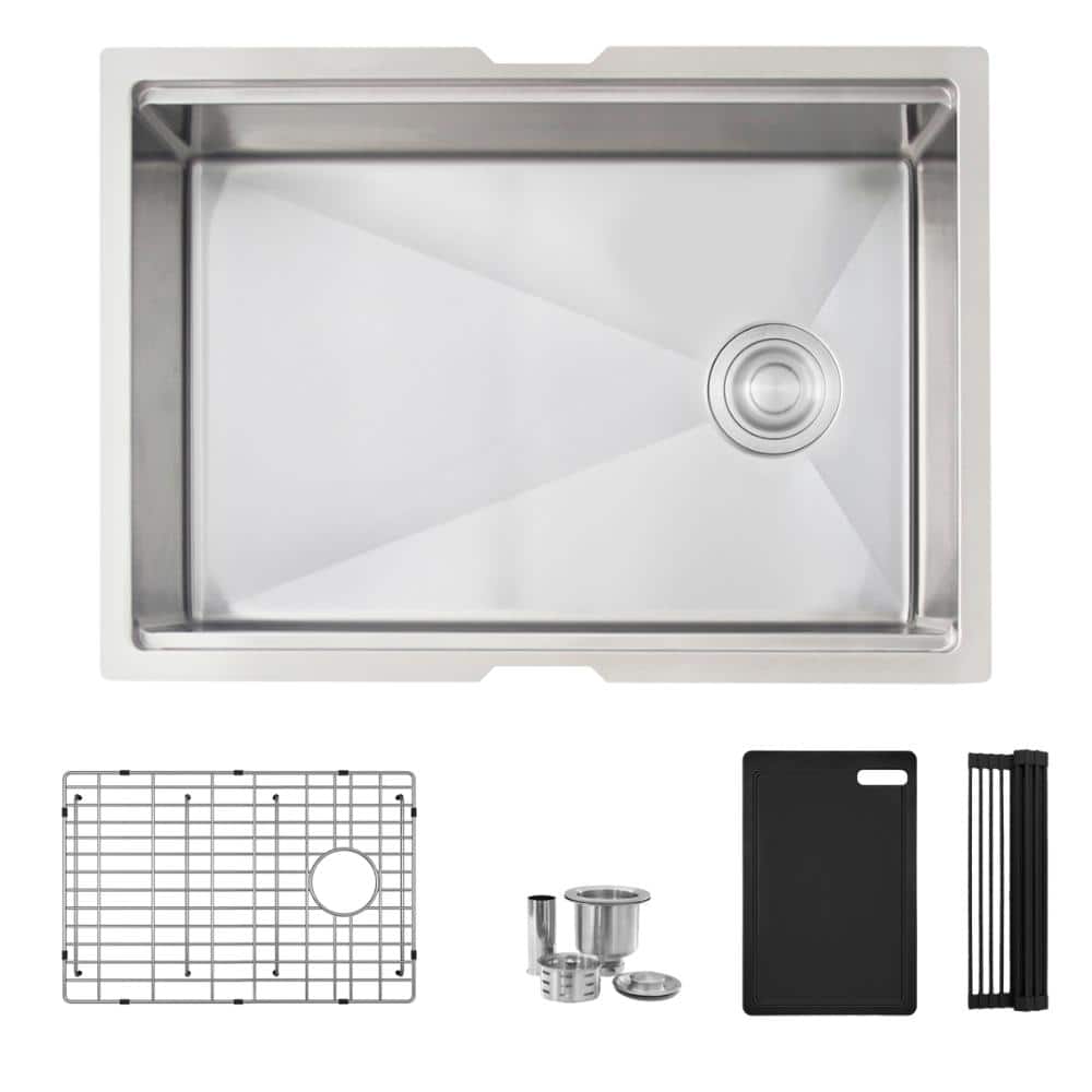 Reviews for Stylish Undermount 27 inch Stainless Steel Single Bowl ...