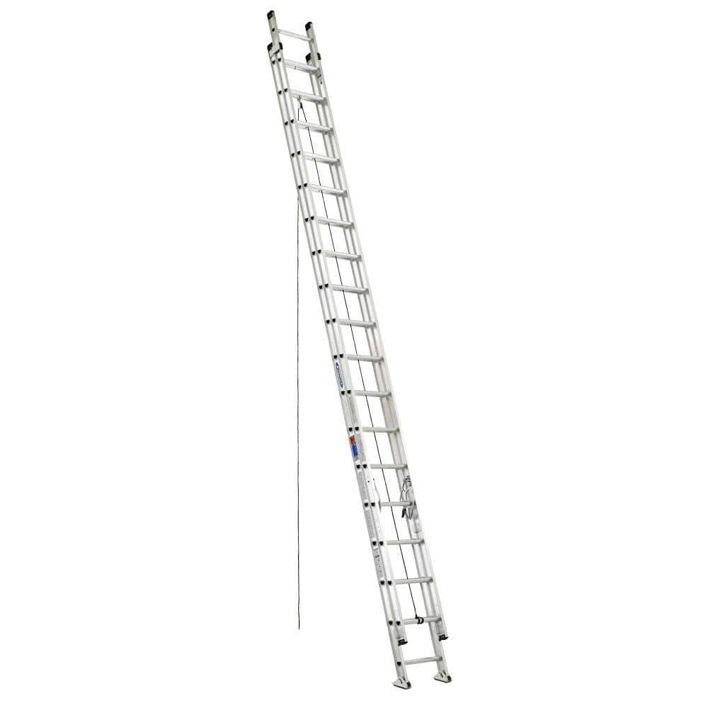 Werner 36 ft. Aluminum Extension Ladder (34 ft. Reach Height) with 300 ...