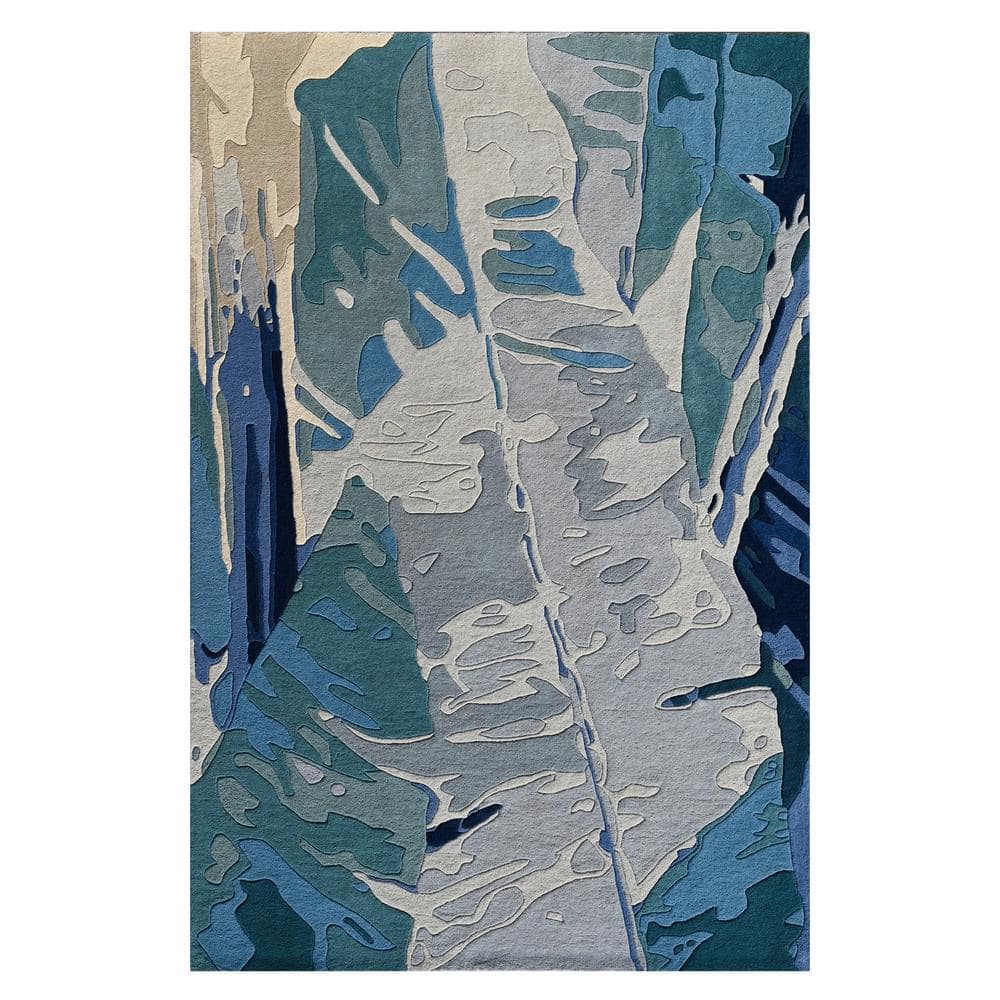 MILLERTON HOME Kai Ivory 8 ft. x 10 ft. Abstract Hand-Tufted Wool Area ...