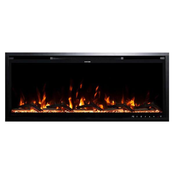 Modern Ember Aerus 42 in. Wall-Mounted Smart Electric Fireplace Heater ...