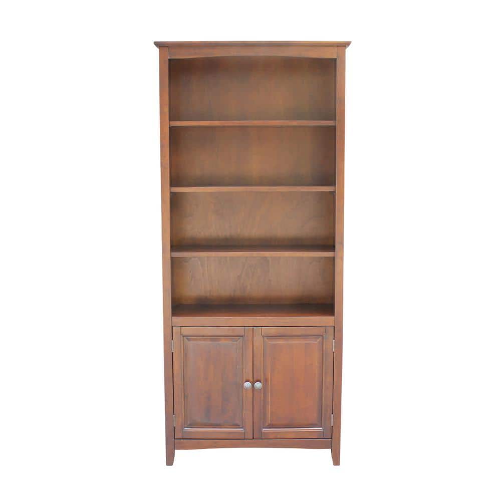 International Concepts 72 in. Espresso Wood 6-shelf Standard Bookcase ...
