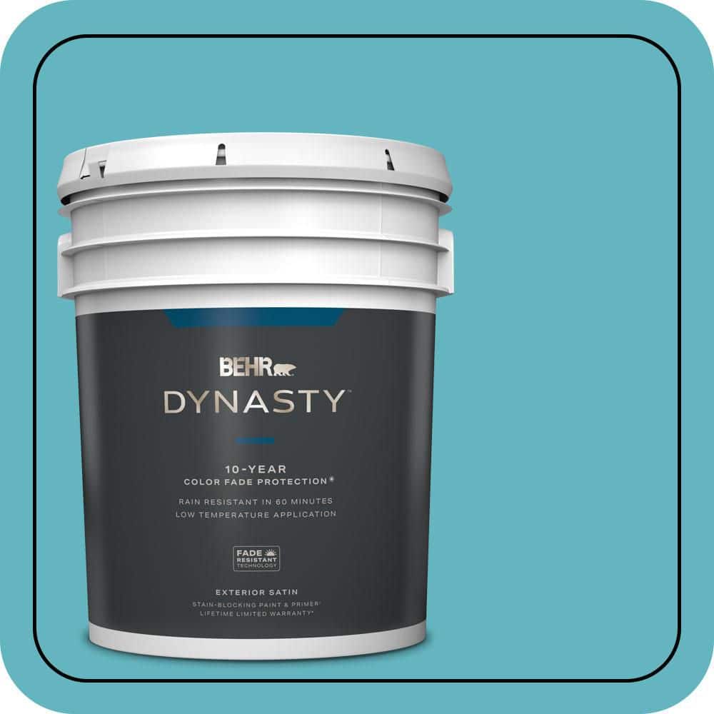 BEHR DYNASTY 5 gal. #MQ4-51 Adonis Satin Enamel Exterior Stain-Blocking ...
