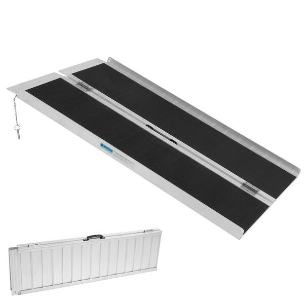 Karl home 4 ft. Portable Aluminum Folding Ramp Suitable Compatible with ...