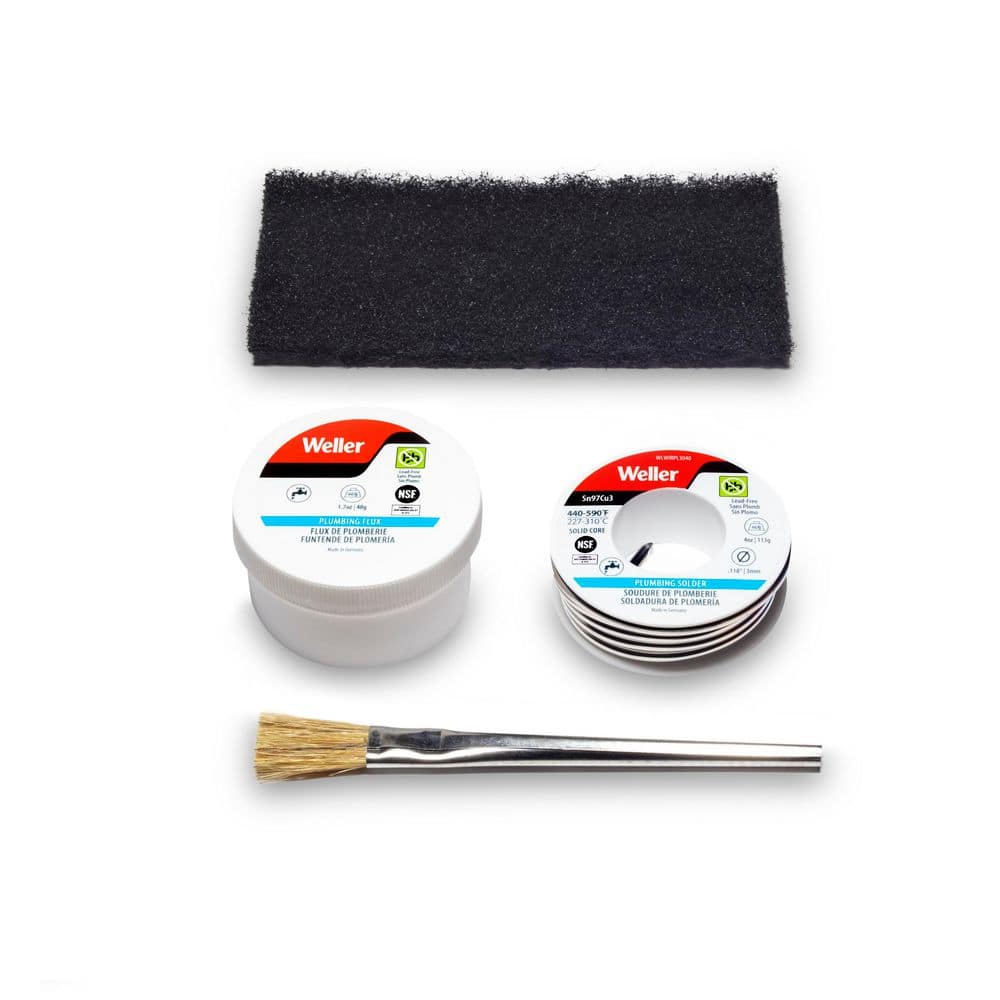 Weller Plumbing Kit with Flux, Brush, and Abrasive Tape WLWIRPBKIT ...