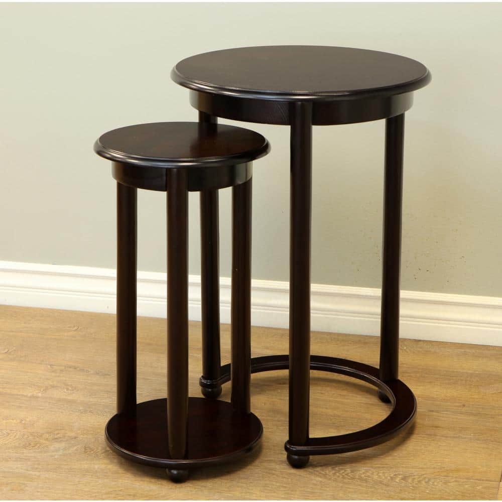 Homecraft Furniture Cherry 2-Piece Nesting End Table H-116 - The Home Depot