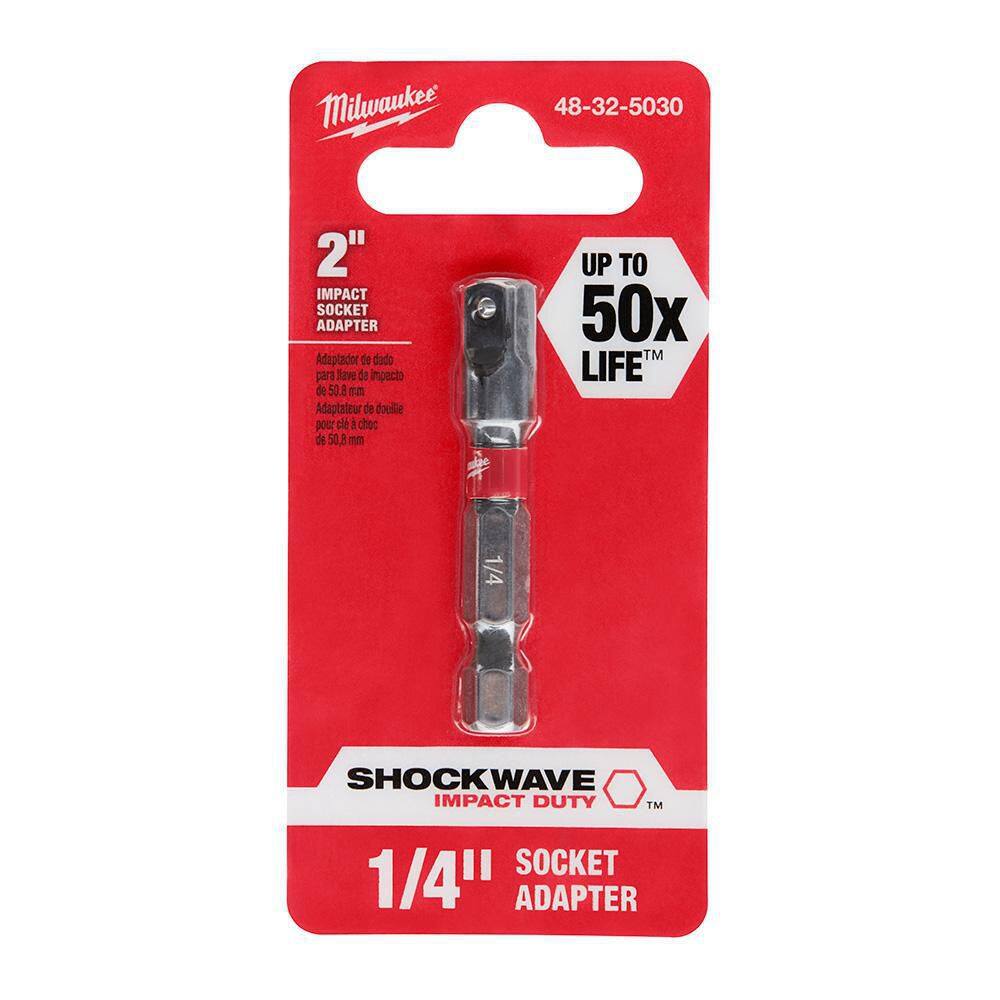 Buy SHOCKWAVE Impact Duty 1/4 in. x 1/4 in. Alloy Steel Square Socket ...