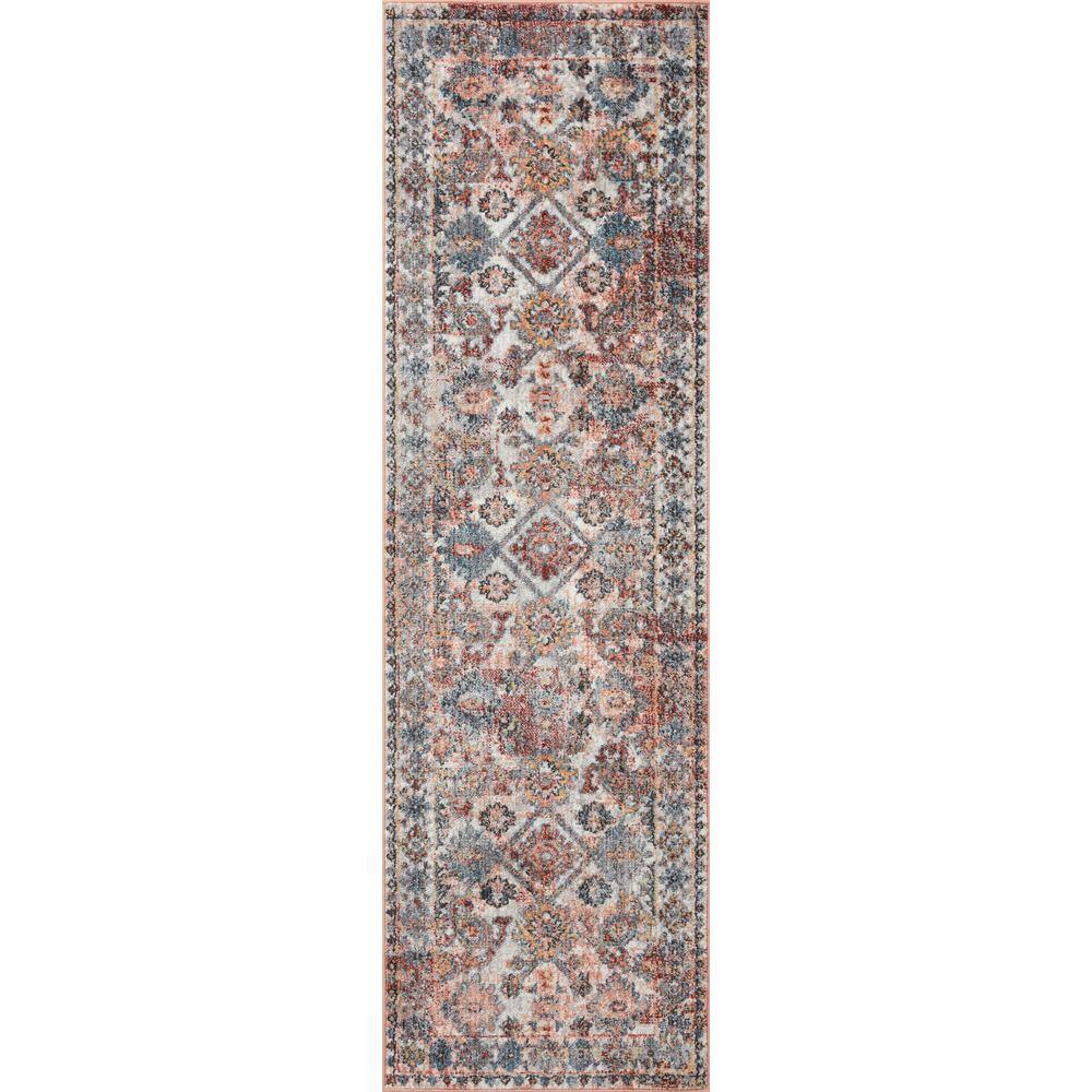 LOLOI II Cassandra Ivory/Rust/Blue 2'-6" x 10' Vintage Bohemian Runner ...