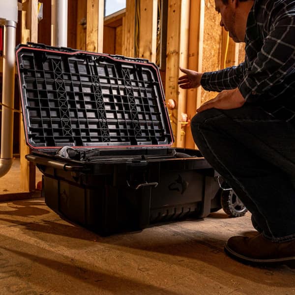 Husky 36.5 in. Black Heavy Duty Medium Rolling Toolbox with Keyed Lock ...