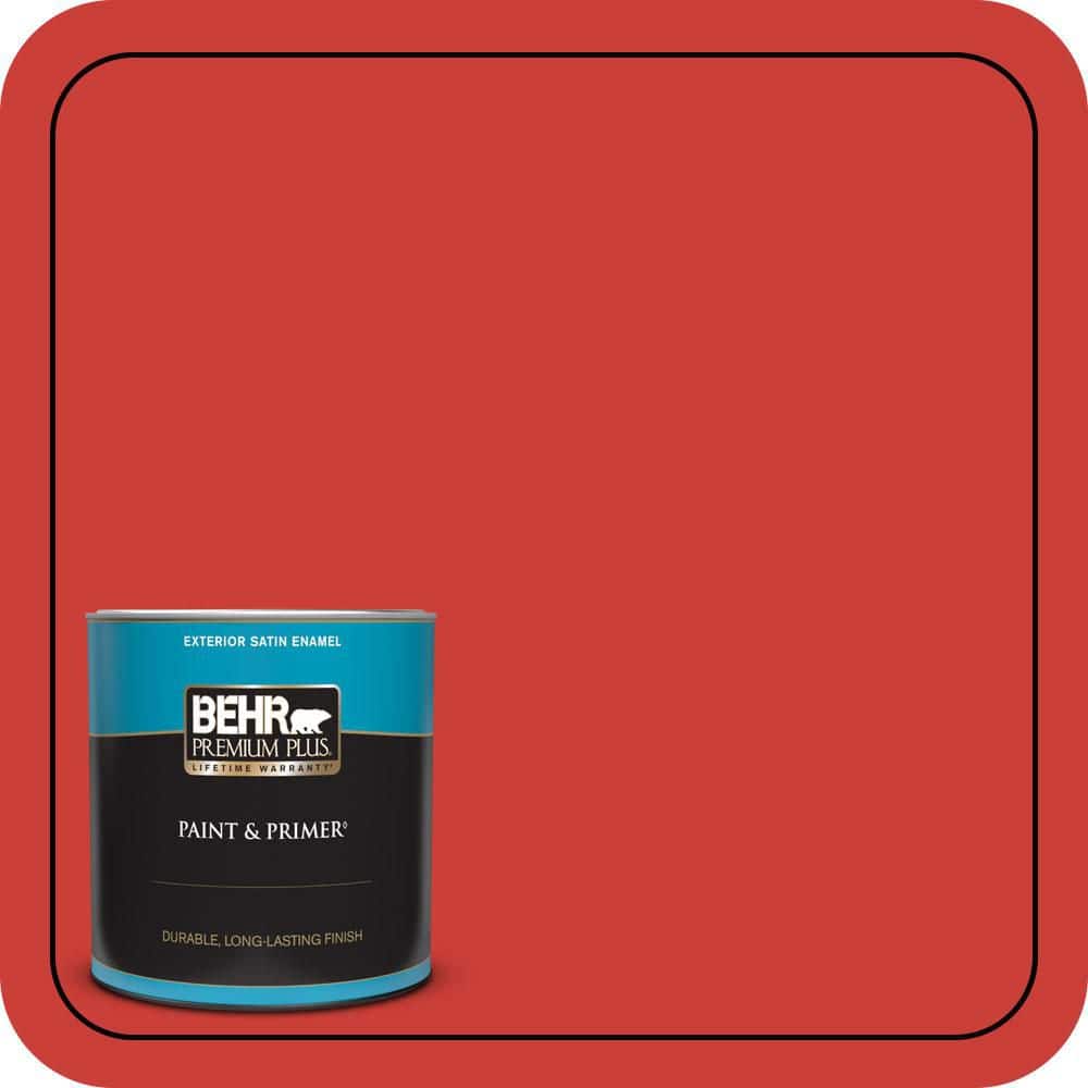 BEHR PREMIUM PLUS 1 qt. #P170-7 100 Mph Satin Enamel Exterior Paint ...