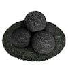 6 in. Set of 5 Ceramic Fire Balls in Midnight Black Speckled 01-0592 ...