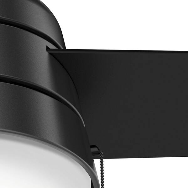Aker 36 In Led Indoor Matte Black Ceiling Fan With Light | Shelly Lighting