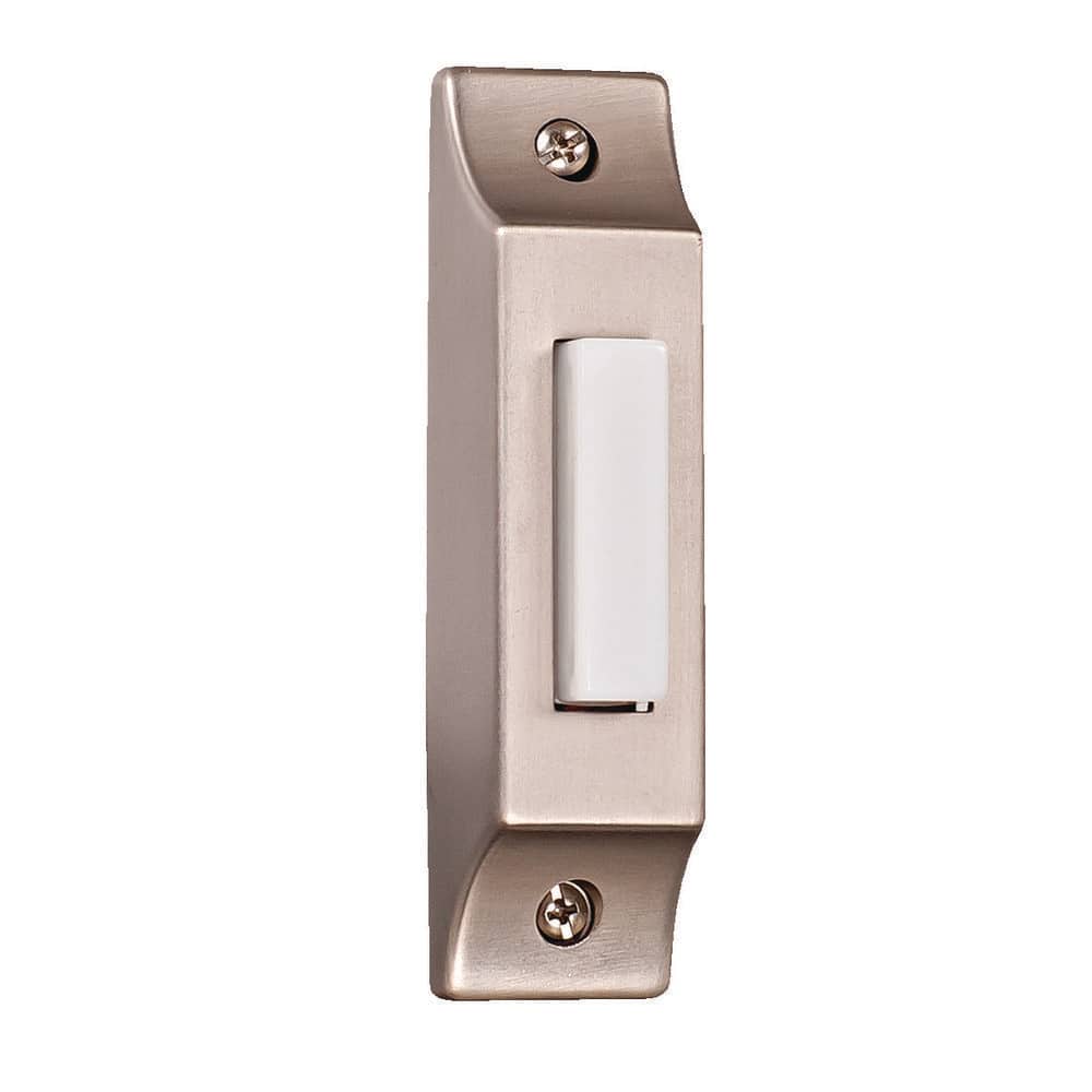 CRAFTMADE Wired Surface Mount Pewter Finish Doorbell Push Button with ...