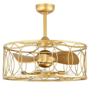 WAREHOUSE OF TIFFANY Kauri 26 in. 6-Lights Indoor Matte Gold Finish Ceiling Fan with Light Kit ...