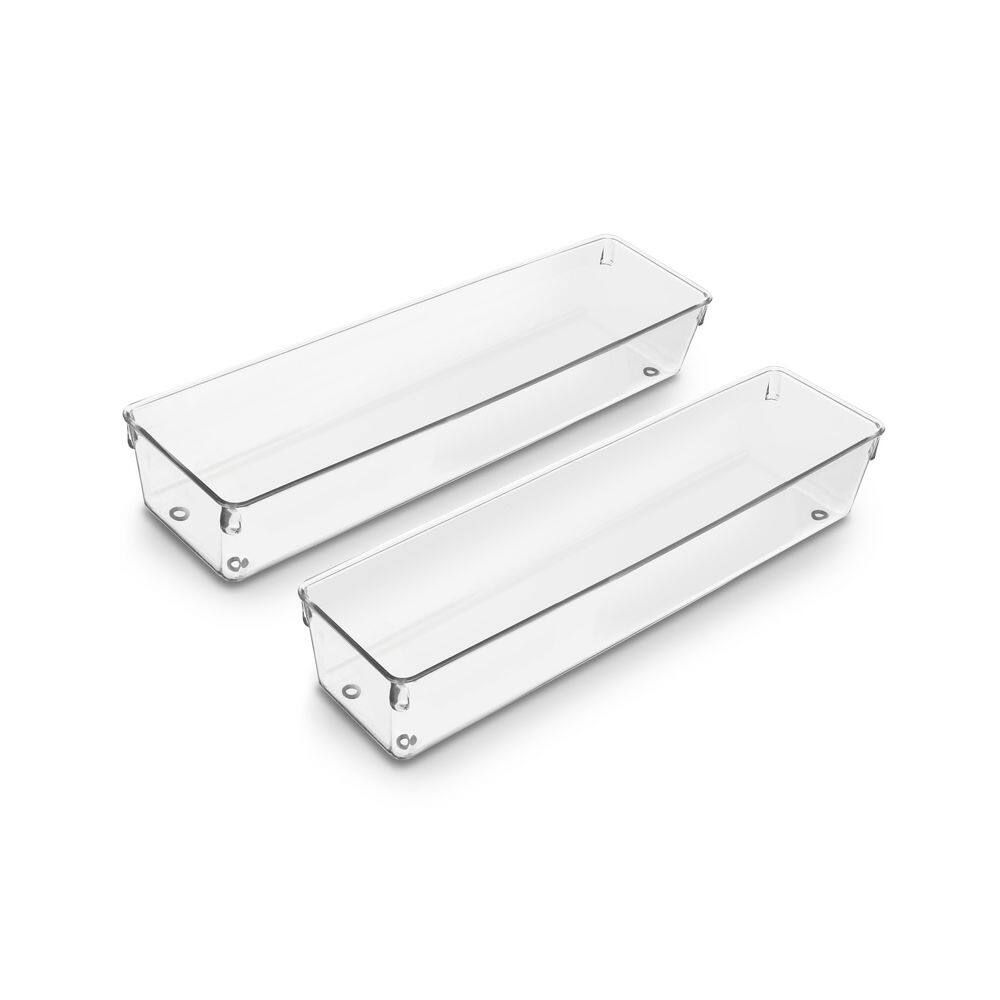 Sorbus Drawer Organizer and Storage, Clear Rectangle Plastic 16 in ...