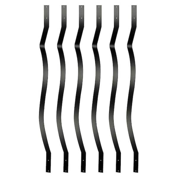 Afoxsos 51 Pack 32.25 x 1 in. Cast Iron Wave Arc Metal Deck Spindles ...