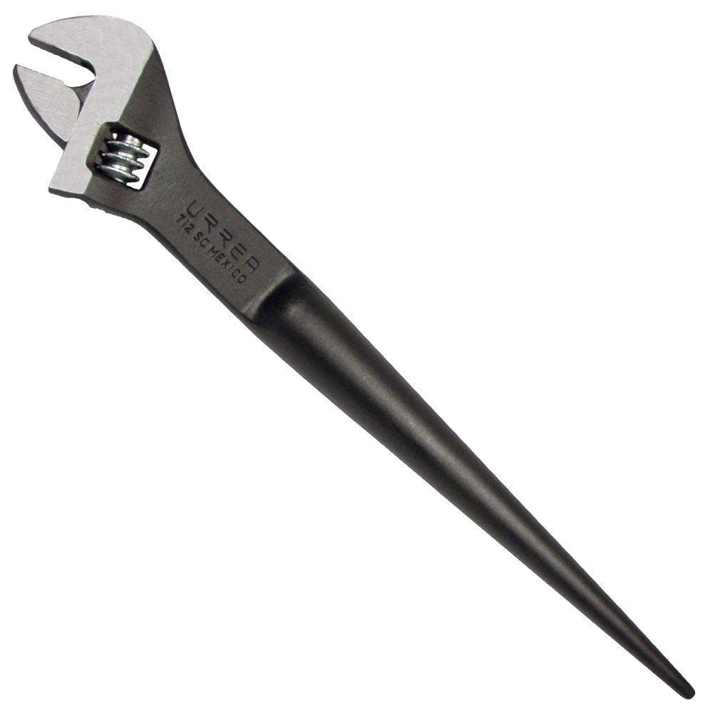 URREA 16 in. Long Black Finish Structural Adjustable Wrench 712SC - The ...