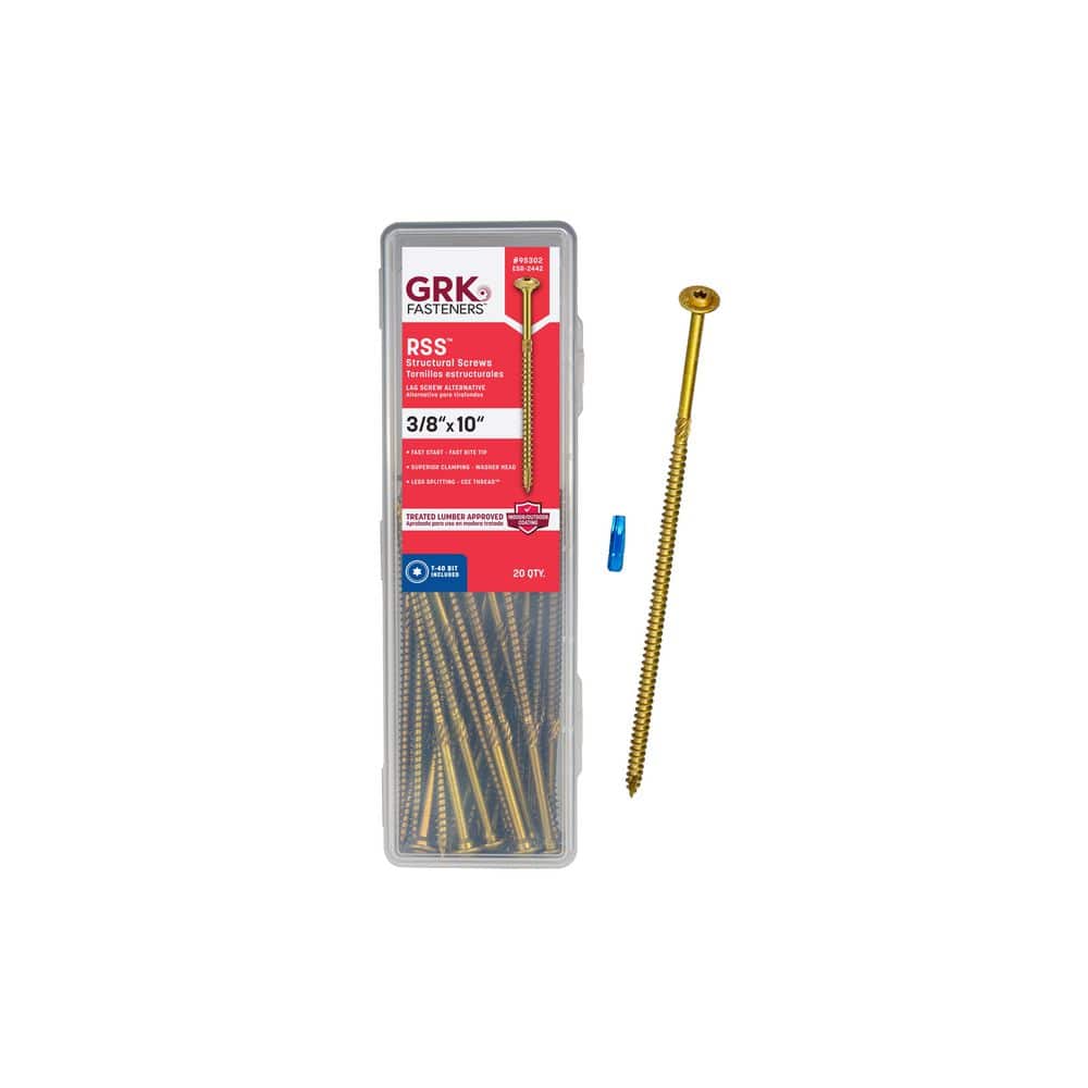 GRK Fasteners 3/8 in. x 10 in. Star Drive Low Profile Washer Head ...