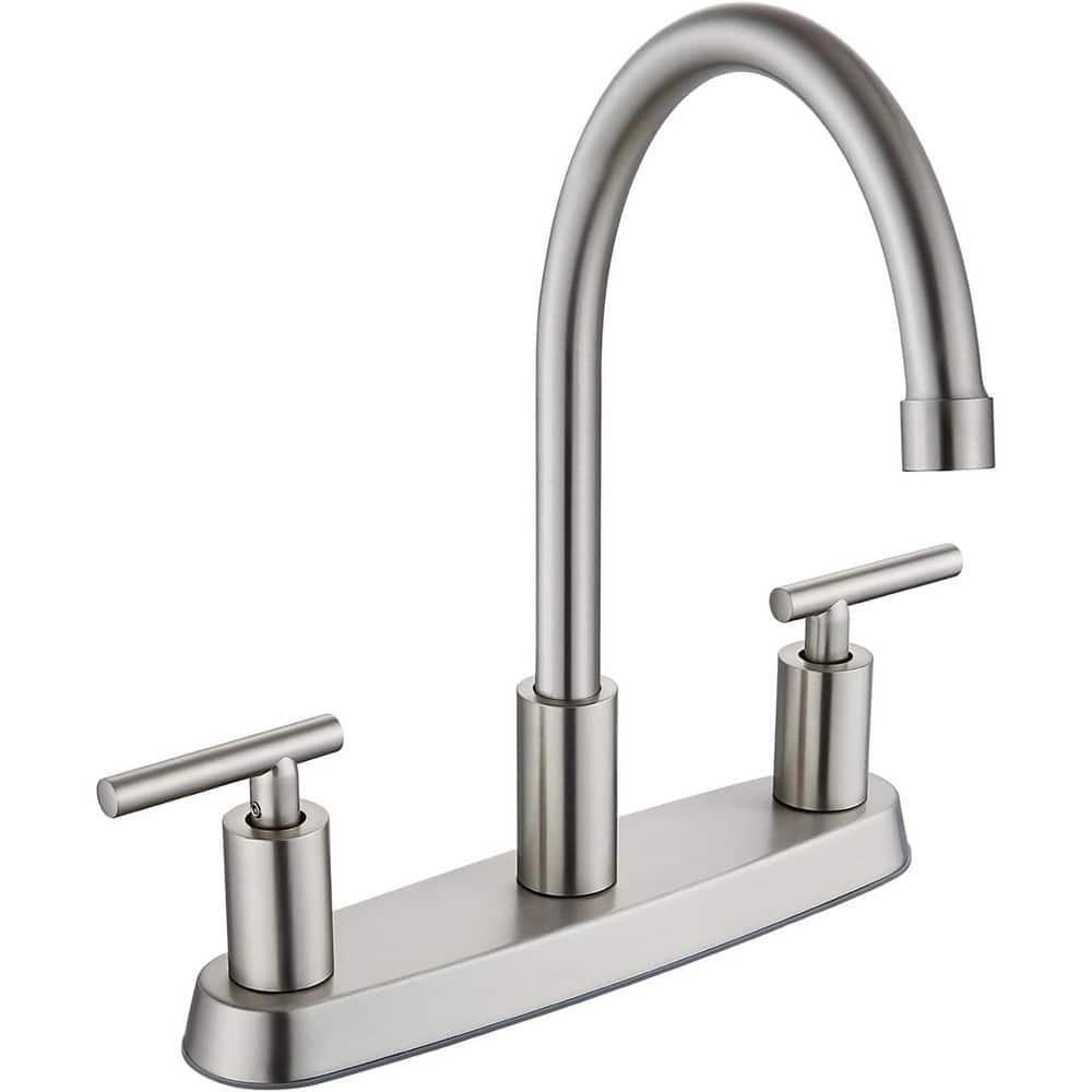 PICTURESQUE CENDU LLC Double Handle Deck Mount Standard Kitchen Faucet ...