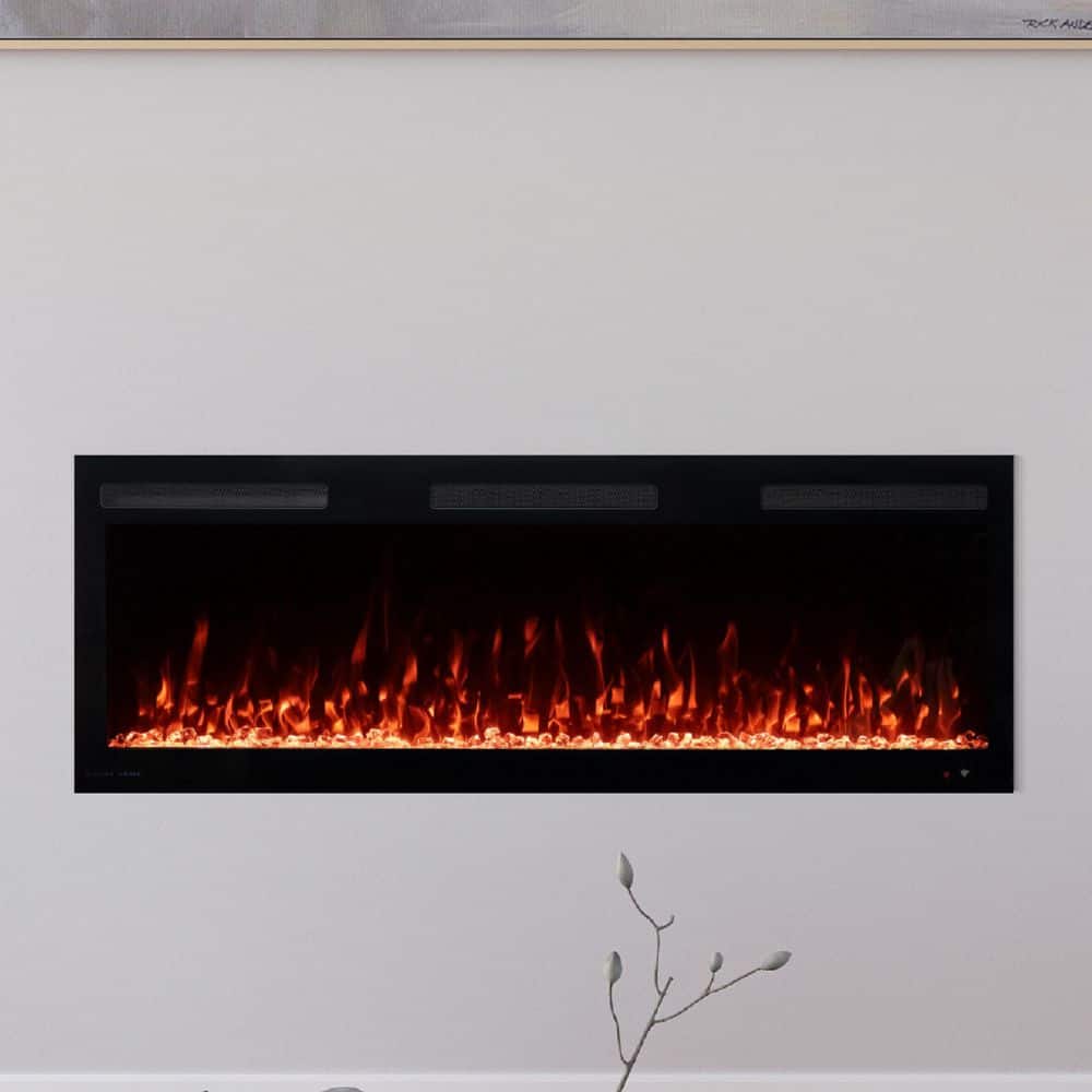 Modern Ember Vibrance 50 in. Wall Mount Smart Electric Fireplace in ...