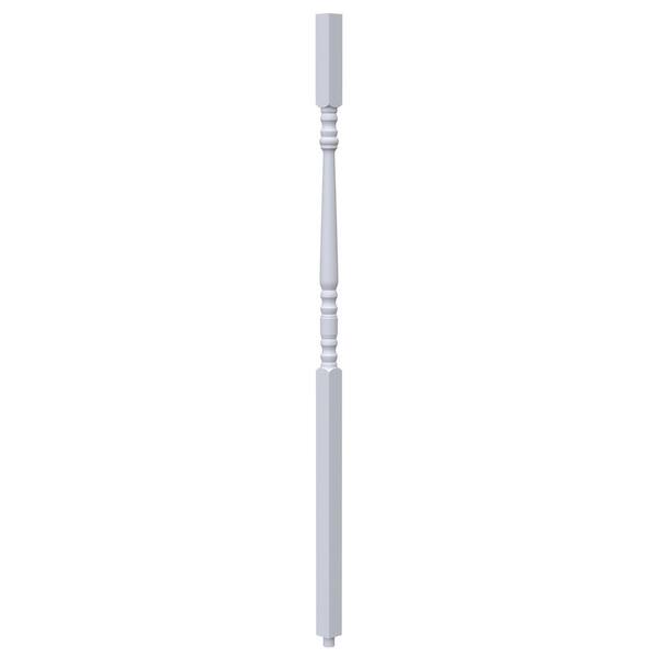EVERMARK Stair Parts 41 in. x 1.1/4 in. 5205 Primed Square Top Wood ...