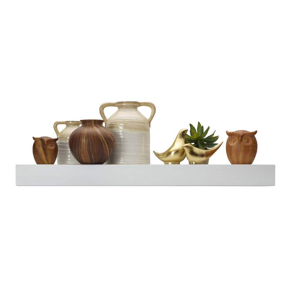Mikasa 10-in. W x 36-in. D l x 3-in h White MDF/Wood Chunky Pole Mount ...