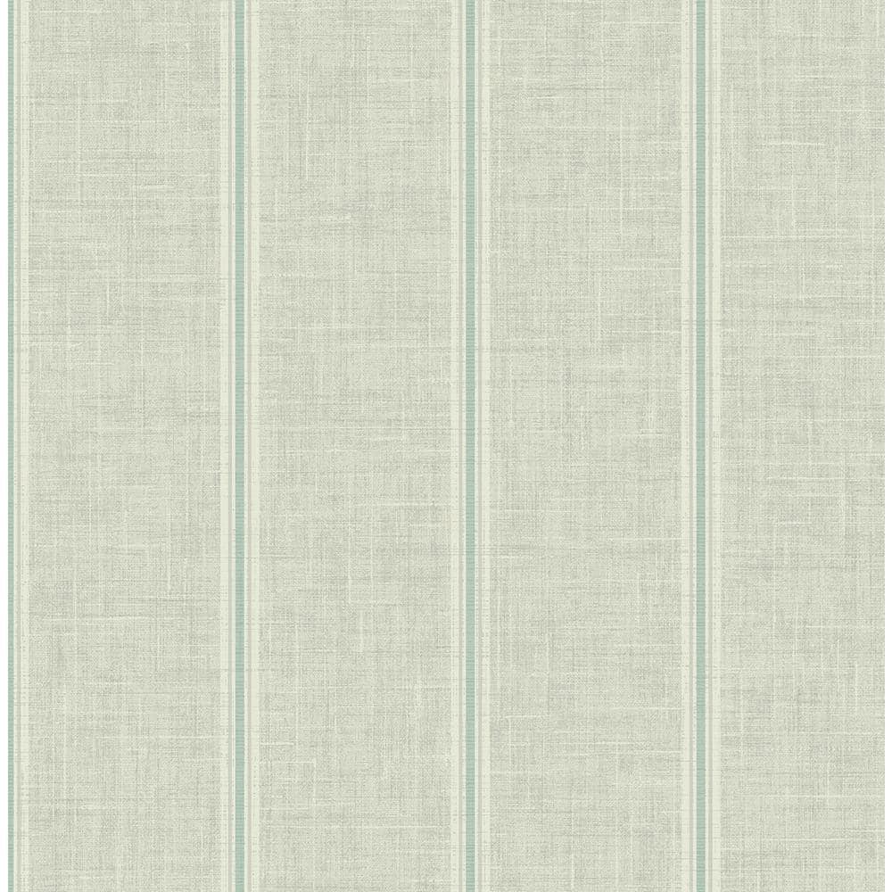 Seabrook Designs 56 sq. ft. Metallic Linen and Aloe Tipton Stripe ...