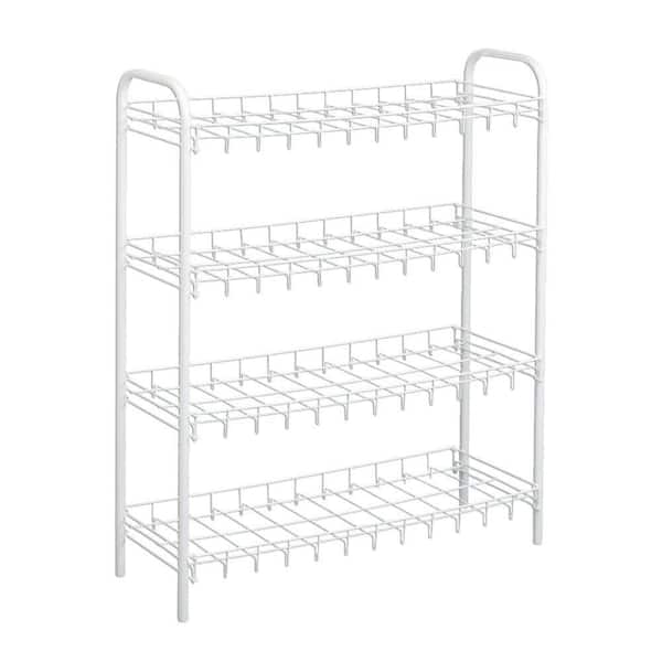 Wire World 31.5 in. H 12-Pair White Steel Shoe Rack 36.55.04 - The Home ...