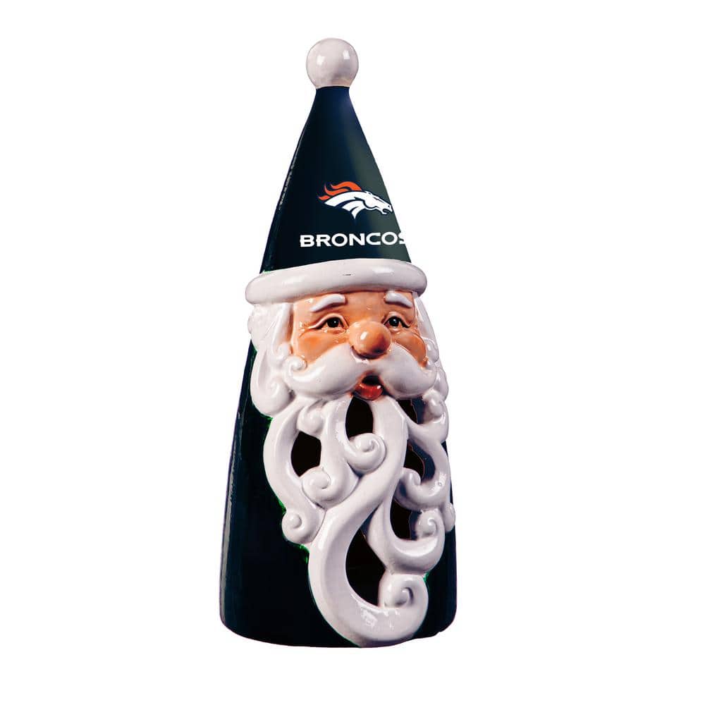 Team Sports America Denver Broncos Santa LED Christmas Garden Statuary ...