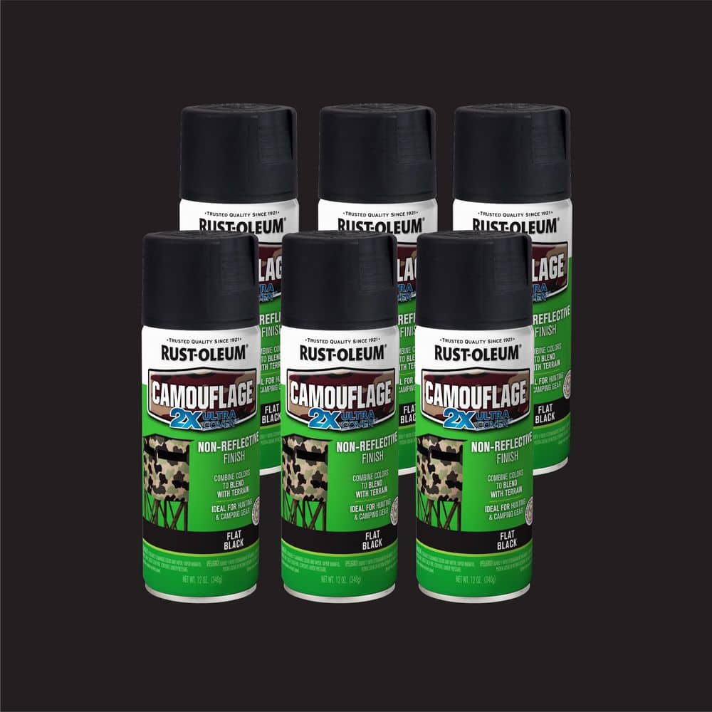 Rust-Oleum Specialty 12 oz. Black Camouflage Spray Paint (Case of 6 ...