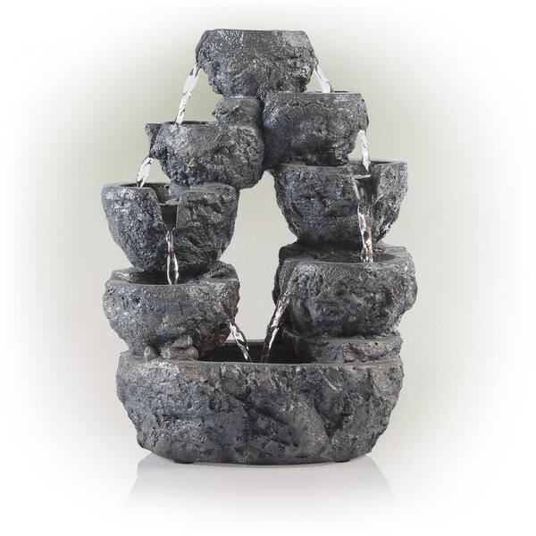 Alpine Corporation 14 in. Tall Tabletop 5-Tier Cascading Waterfall ...