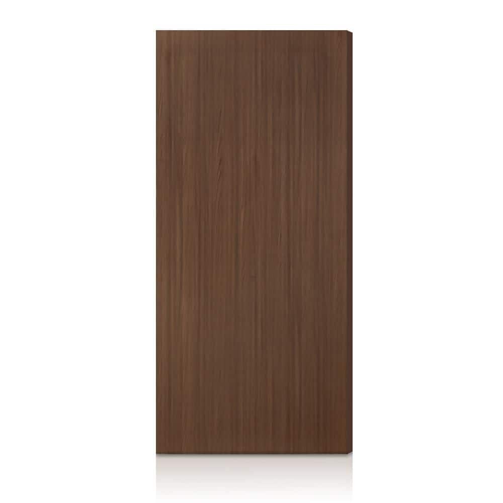 CALHOME 30 in. x 94 in. Walnut Texture Flush Hollow Core Composite ...