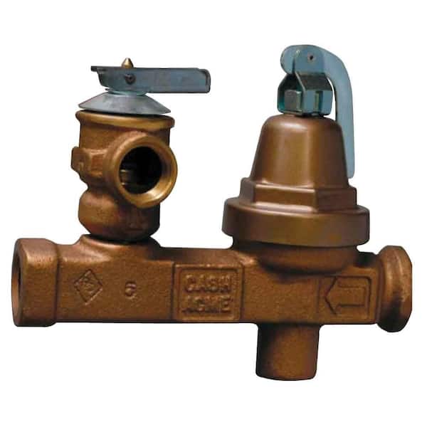 Cash Acme 1/2 in. Copper Sweat Cast Iron CR Pressure Regulating Valve ...
