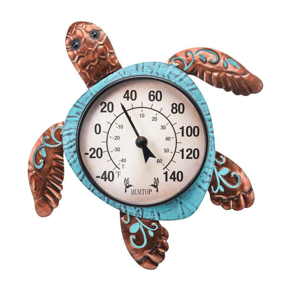 Outdoor Thermometer, Turtle Outside Wall Thermometer for Patio Yard ...