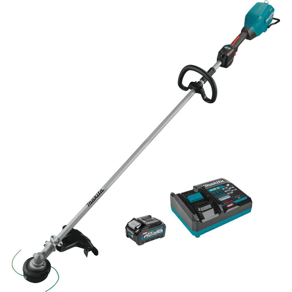 Makita XGT 40V max Brushless Cordless 17 in. String Trimmer Kit (4.0Ah ...