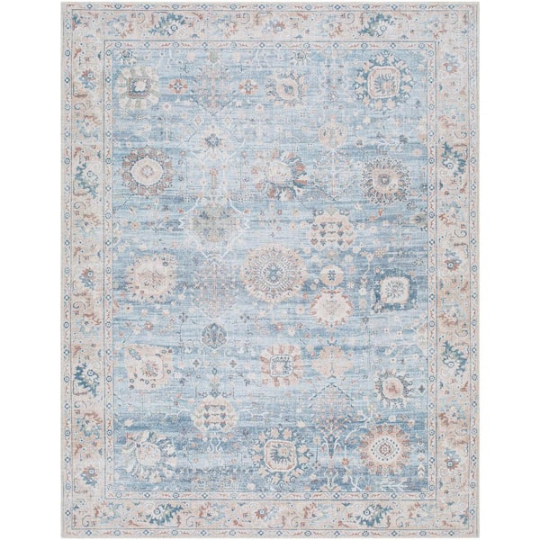 Home Decorators Collection Fog Blue 5 ft. 3 in. x 7 ft. Indoor Area Rug ...