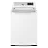 LG 5.3 cu. ft. SMART Top Load Washer in White with 4-way Agitator ...