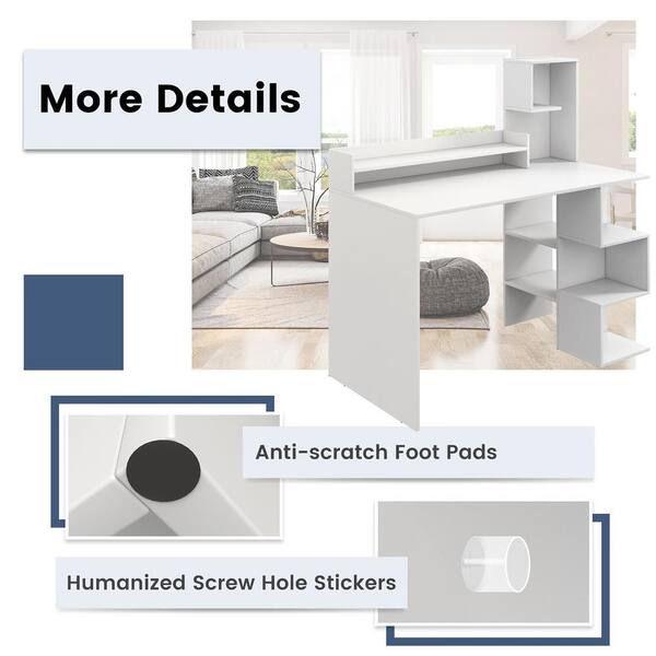 Micke Desk With Integrated Storage White