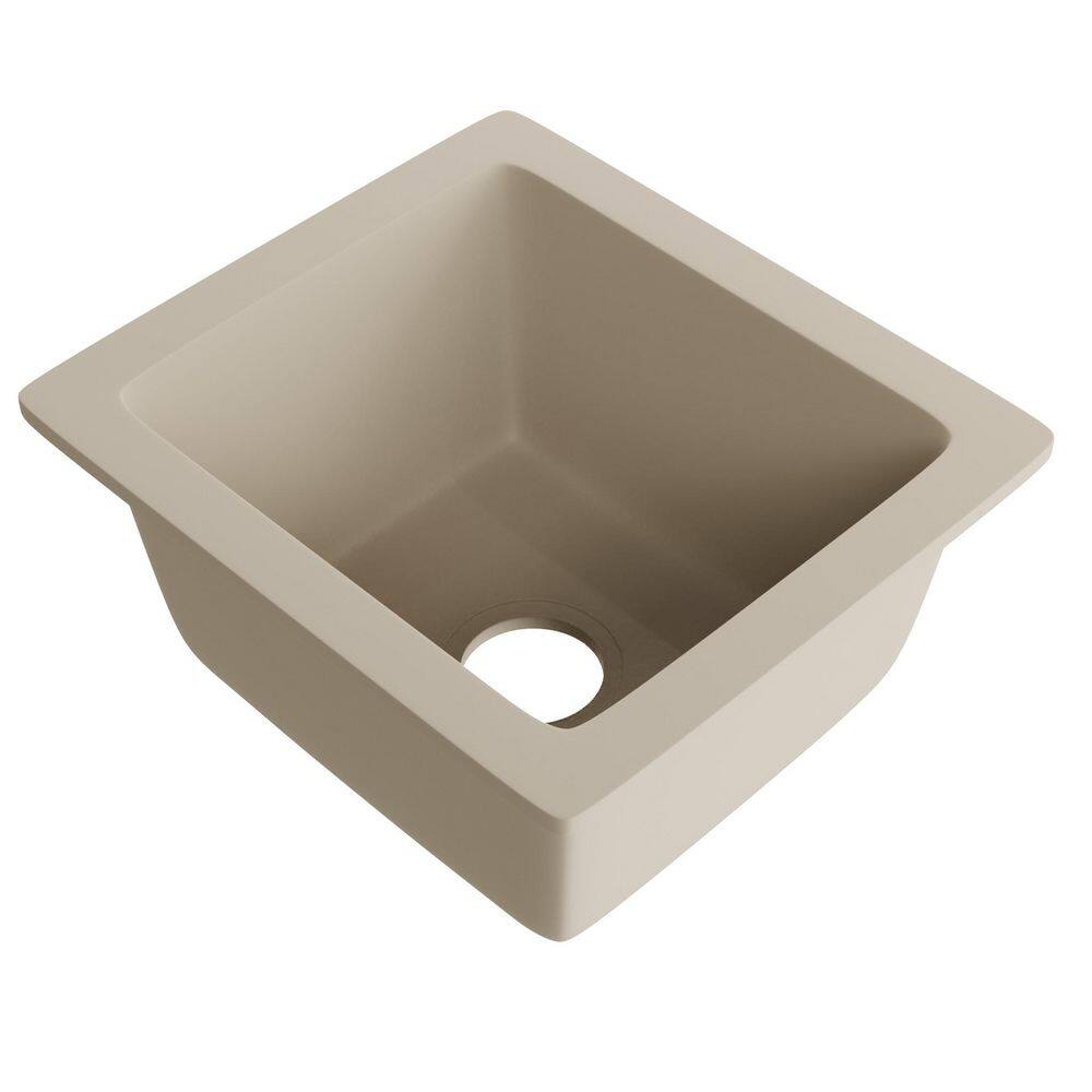 Novatto BAJA Sand Granite Composite 18 in. Undermount Bar Sink NKGC ...