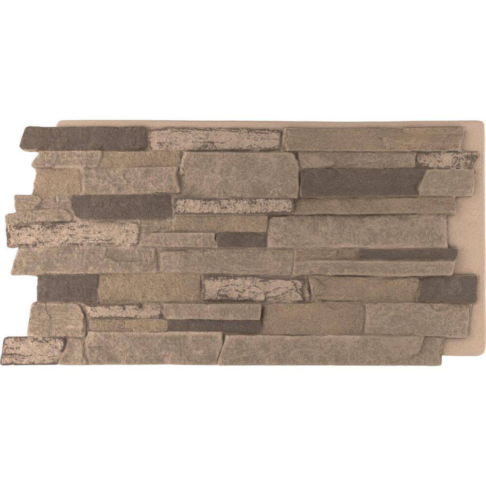 Ekena Millwork 49 in. x 25-1/2 in. Acadia Ledge Stacked Stone ...
